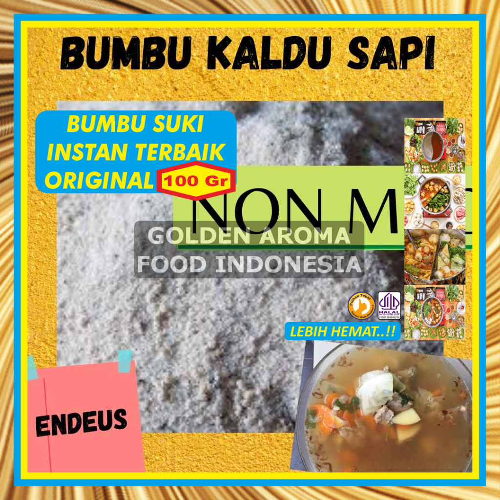 Jual Bumbu Hotpot Instan Kaldu Sapi Non MSG 100Gr Sample Kaldu Sapi ...