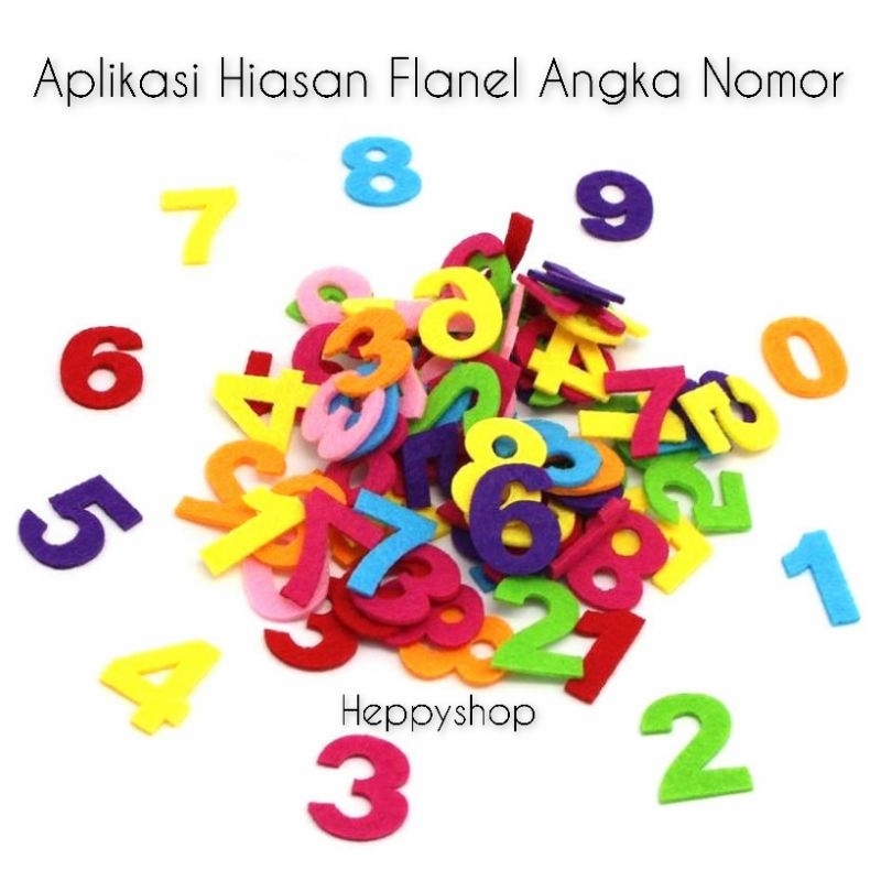 Jual Aplikasi Hiasan Flanel Angka Nomor Bilangan Digit | Shopee Indonesia