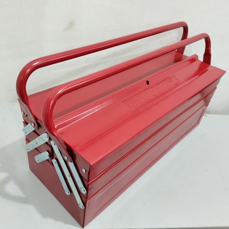 Jual TOOL BOX BESI PLAT "TJAP MATA" 3 SUSUN MERAH ||TEMPAT PENYIMPANAN ...