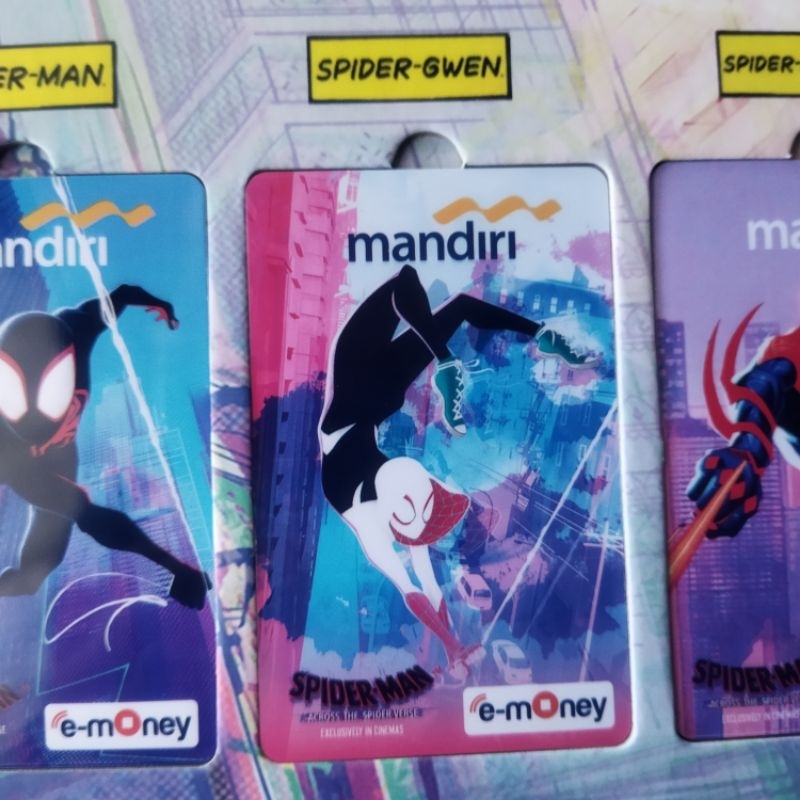 Jual kartu emoney spiderverse mandiri e-money card spider verse miles ...