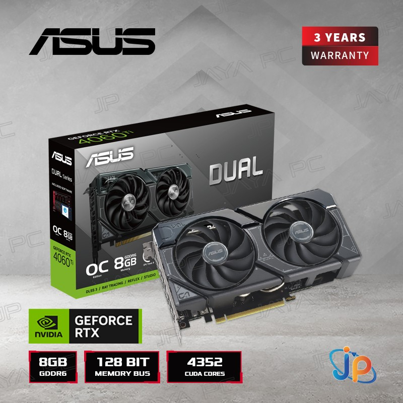 Jual VGA Asus Dual Geforce RTX 4060 Ti OC 8GB - 8 GB GDDR6 | Shopee ...