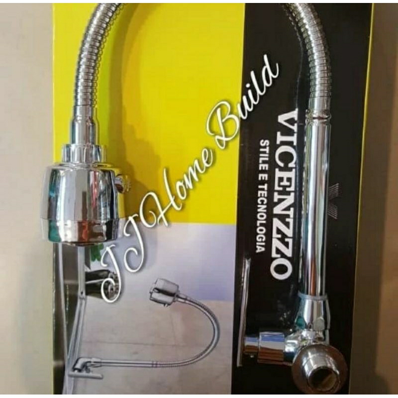 Jual Kran Kitchen Sink Flexible Kuningan Tebal/Kran Cuci Piring Tembok ...
