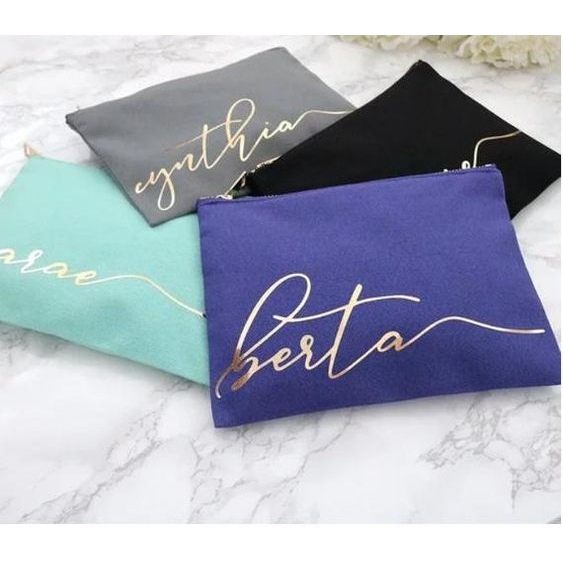 Jual Pouch dompet souvenir custom sablon min 50 pcs | Shopee Indonesia