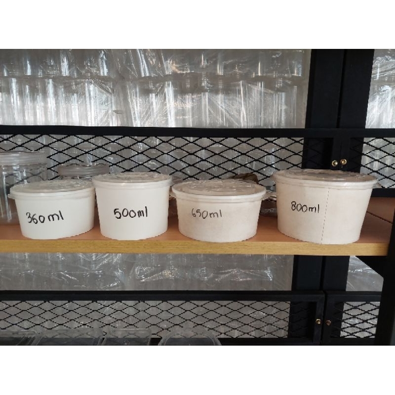 Jual Rice Bowl / Paper Bowl isi 25pcs. Warna Putih | Shopee Indonesia