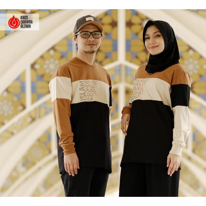 Jual Kaos Pria Dakwah Islami Alzara Cotton 24s Lengan Panjang, Baju ...