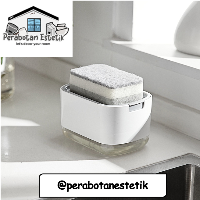 Jual Dispenser Sabun Cuci Piring Tempat Spons / Push-type Detergent Box ...