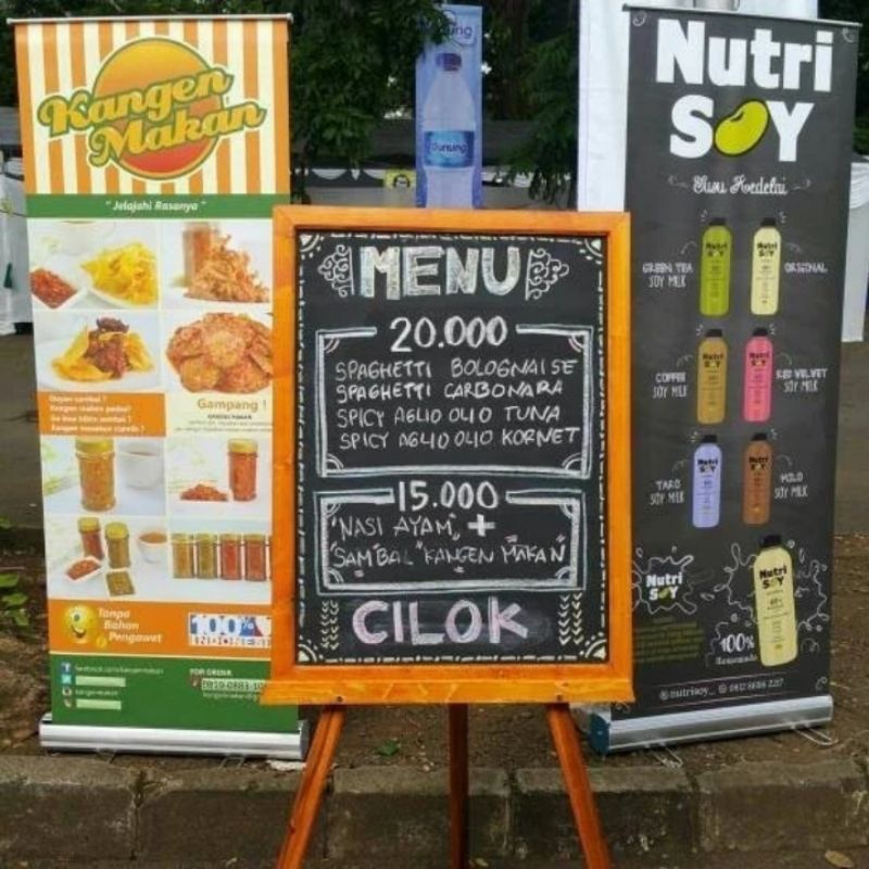 Jual Papan Tulis Kapur Standing Menu Board 60x90cm Papan Tulis Kayu ...