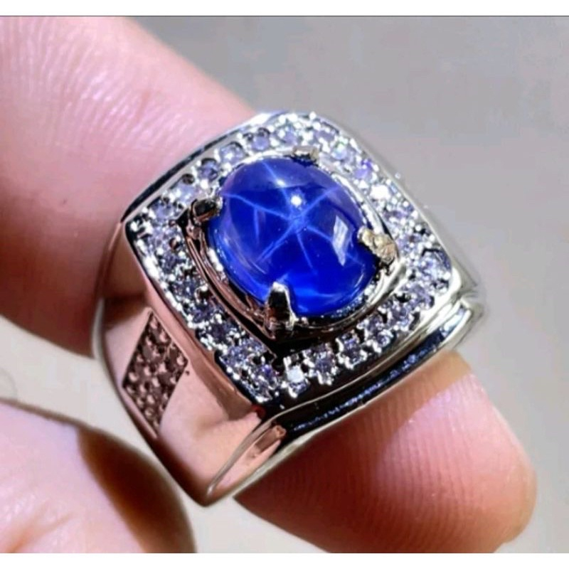 Jual Batu Permata Blue Sapphire Star Catam Bangkok super crystal HQ ...