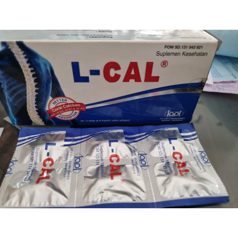Jual L-CAL TABLET (1 STRIP ISI 6 TABLET) | Shopee Indonesia