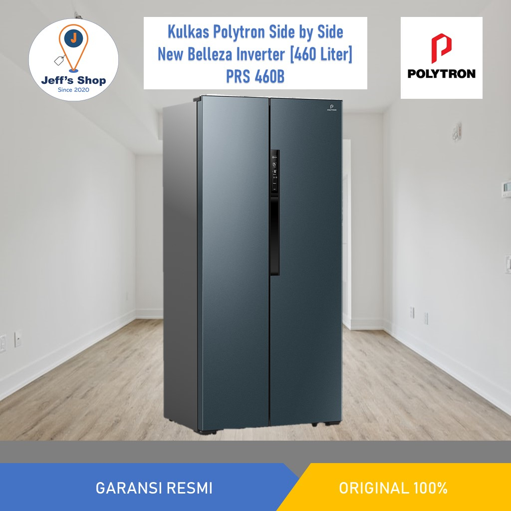 Jual Kulkas POLYTRON New Belleza Inverter 2 pintu Side-by-side PRS 460B ...