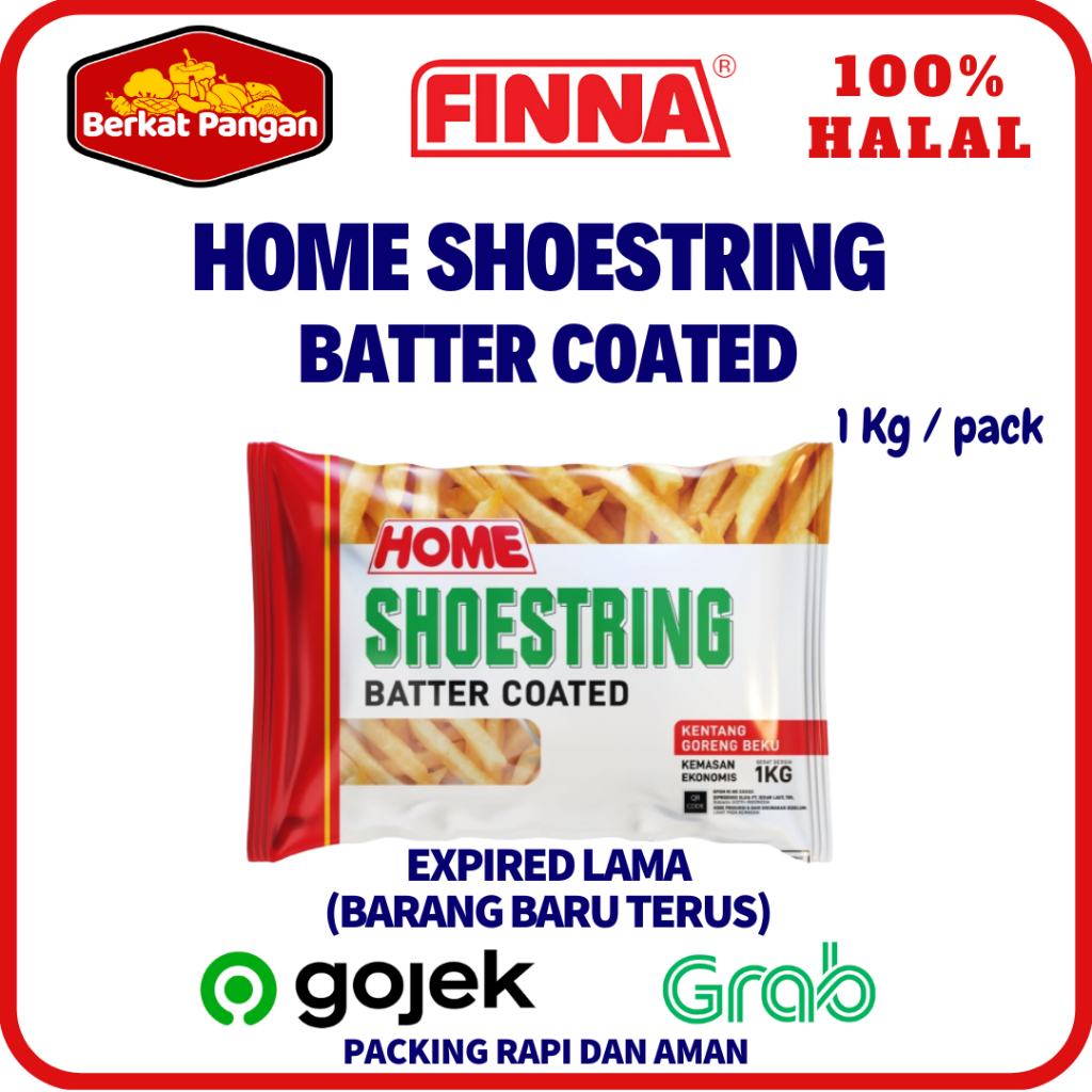 Jual HOME Kentang Goreng Shoestring Batter Coated 1 Kg | Shopee Indonesia