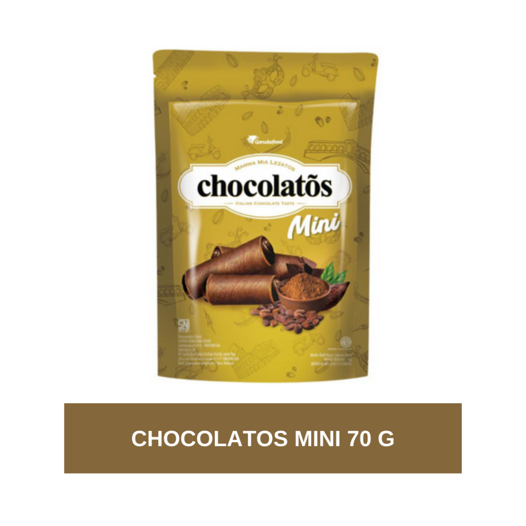Jual CHOCOLATOS MINI COKLAT 70 G WAFER ROLL CHOCO | Shopee Indonesia