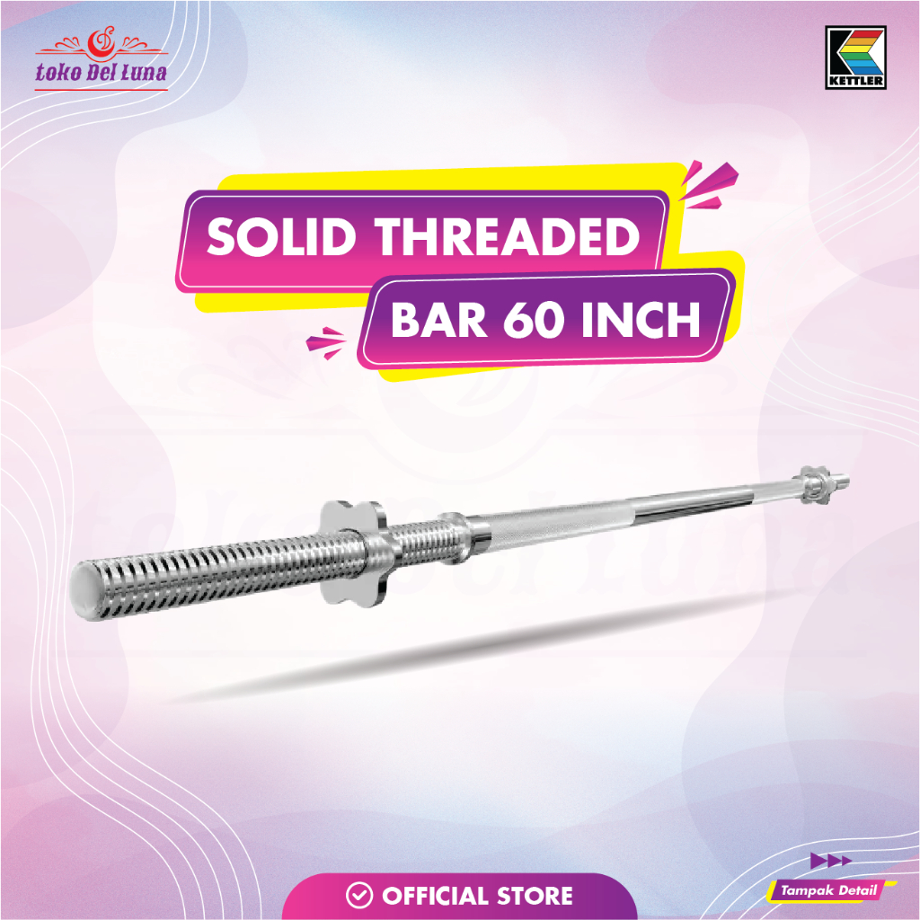 Jual KETTLER Solid Bar 60Inch / Stick barbel panjang 152cm diameter 3cm ...