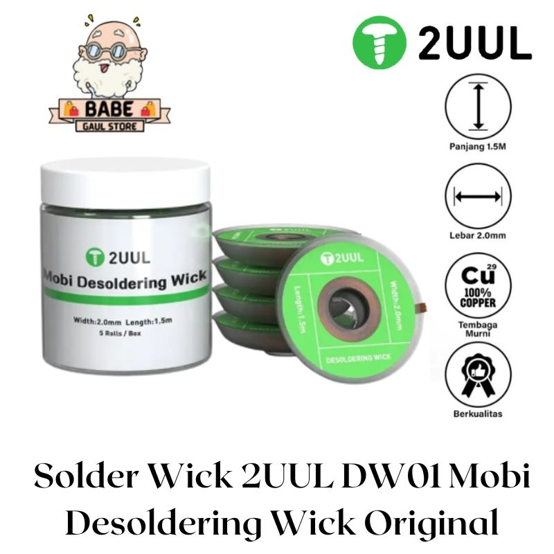 Jual Solder Wick 2uul Mobi Dw01 Desoldering Wick Original | Shopee ...