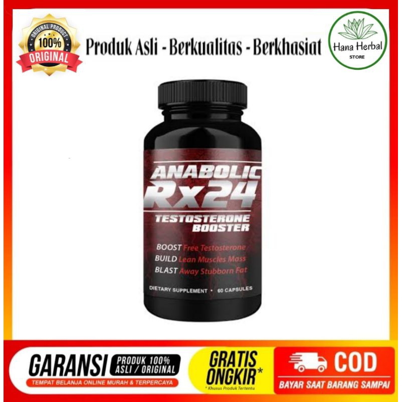 Jual Anabolic Rx24 Testosteron Booster RX 24 Suplemen Penambah Hormon ...