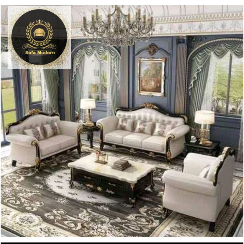 Jual Sofa Set Modern 321 Minimalis Ruang Tamu Super Mewah Elegant Model ...