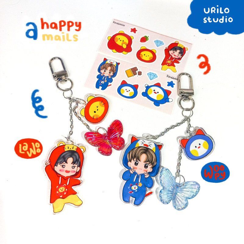 Jual READY STOCK Keychain treasure Truz Chibi epoxy glitter | Shopee ...
