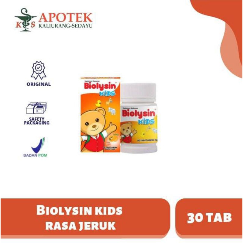 Jual Biolysin kids Tablet hisap rasa jeruk'30 | Shopee Indonesia