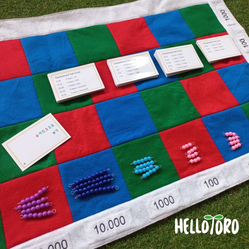 Jual Montessori Checkerboard Perkalian Material | Shopee Indonesia