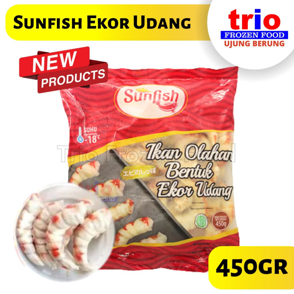 Jual SUNFISH Tempura Bentuk Ekor Udang Olahan Ikan 450gr | Shopee Indonesia