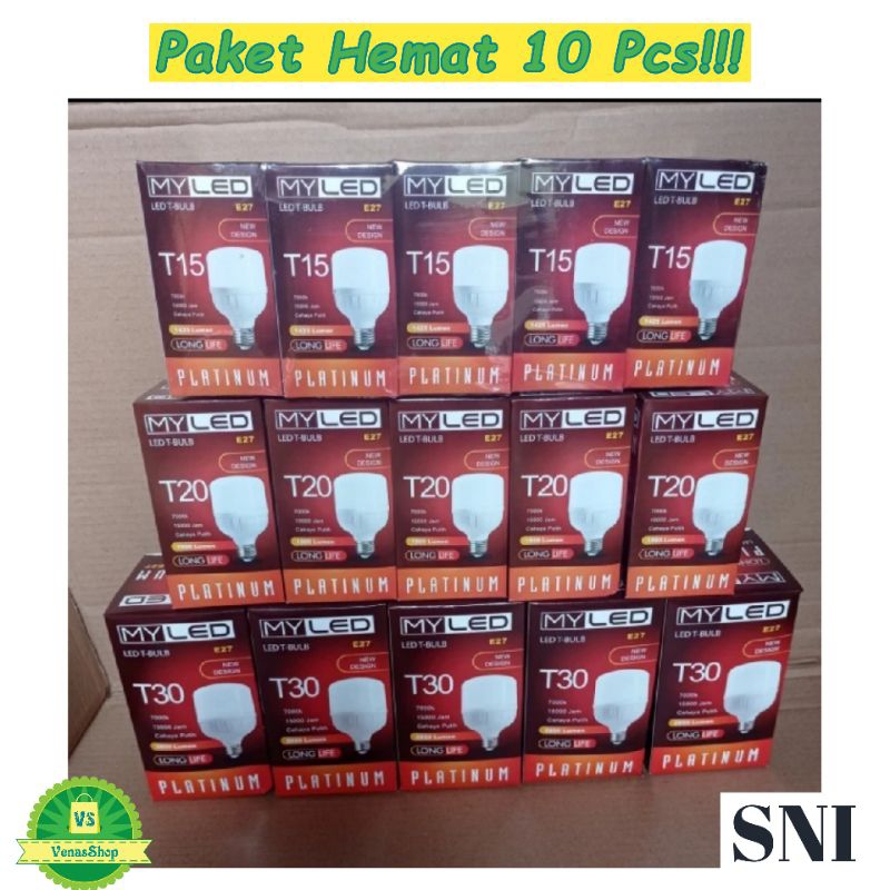 Jual Lampu LED Murah Paket Hemat 10 Pcs MY LED PLATINUM Harga Grosiran | Shopee Indonesia