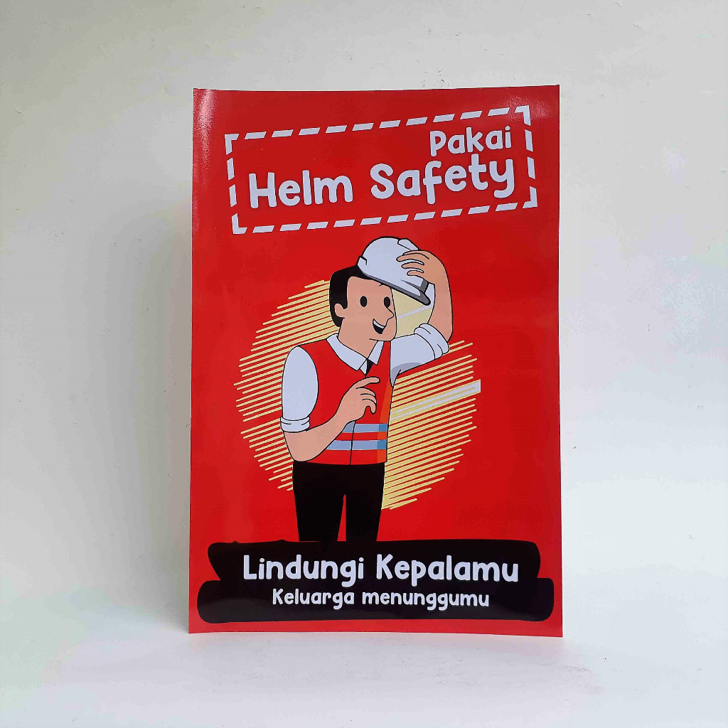 Jual Poster K3 | Poster Pakai Helm Safety | Poster Lindungi Kepalamu ...