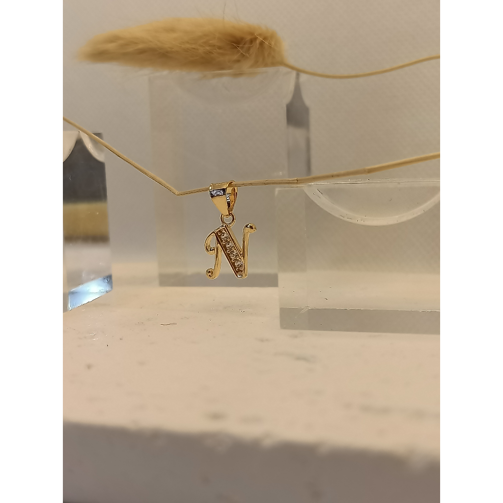 Jual liontine emas 8k model variasi huruf | Shopee Indonesia