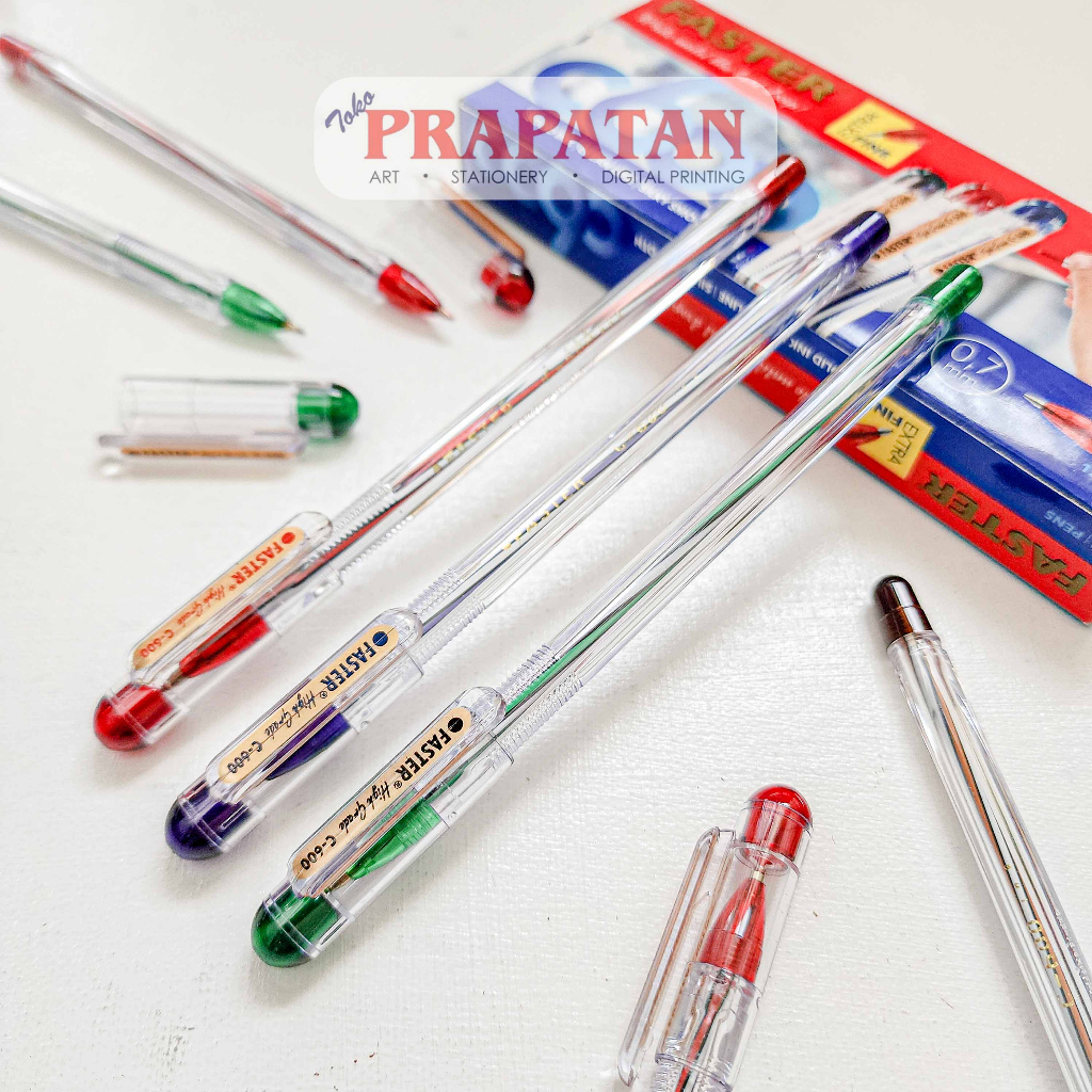 Jual Faster C600 Ball Pen 0.7mm | Ballpoint | Pulpen Pena | Shopee ...