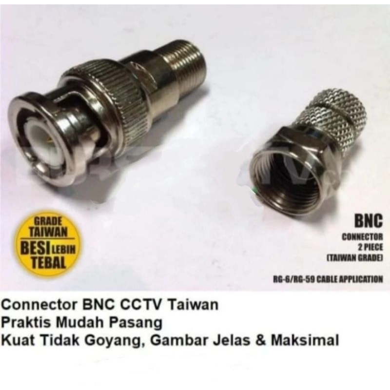 Jual Connector CCTV RG6 RG 59 BNC Drat RCA Male Female | Shopee Indonesia