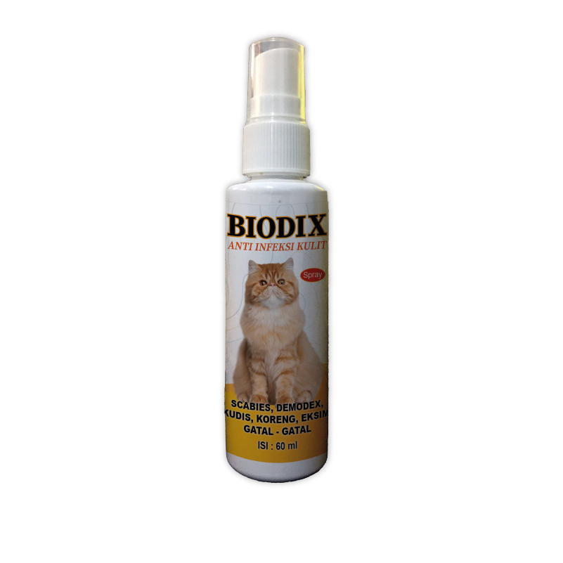 Jual Biodix Spray obat kucing semprot anti Infeksi kulit scabies 60 ml ...