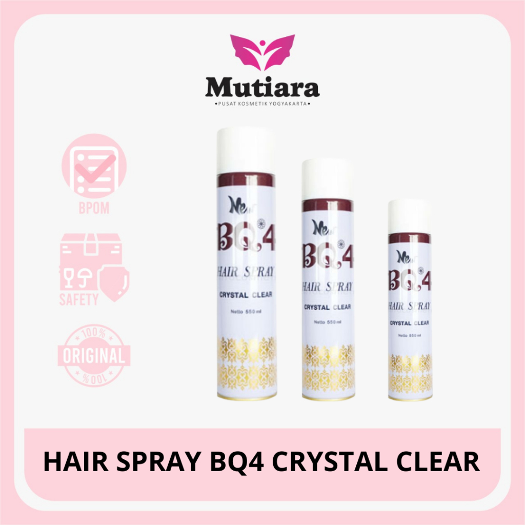 Jual BQ4 HAIR SPRAY CRYSTAL CLEAR | Shopee Indonesia