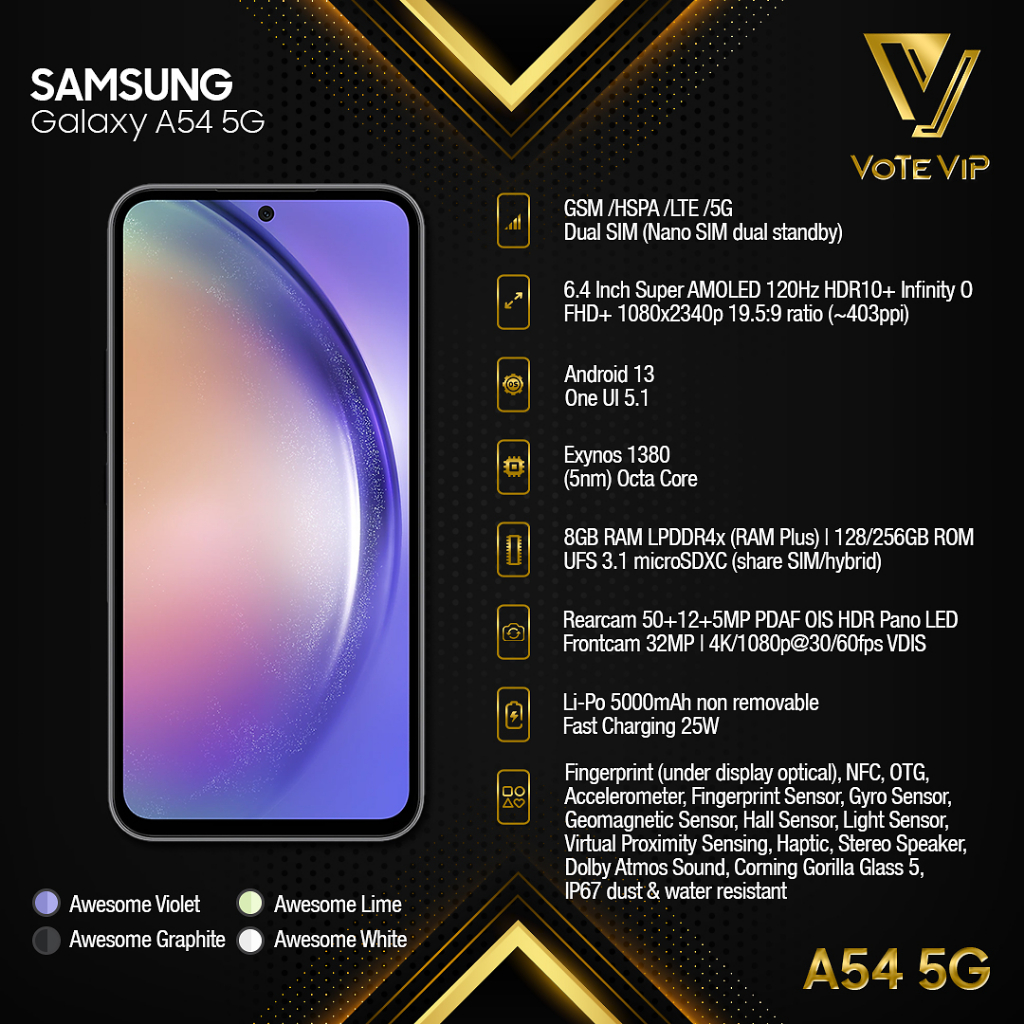 Jual Samsung Galaxy A54 5G 8/128 Garansi Resmi Samsung Indonesia ...