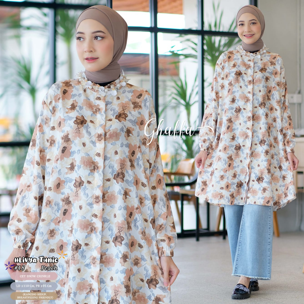 Jual Ghaffa The Label Livya Tunic / Baju Atasan Tunik Jumbo Kelly ...