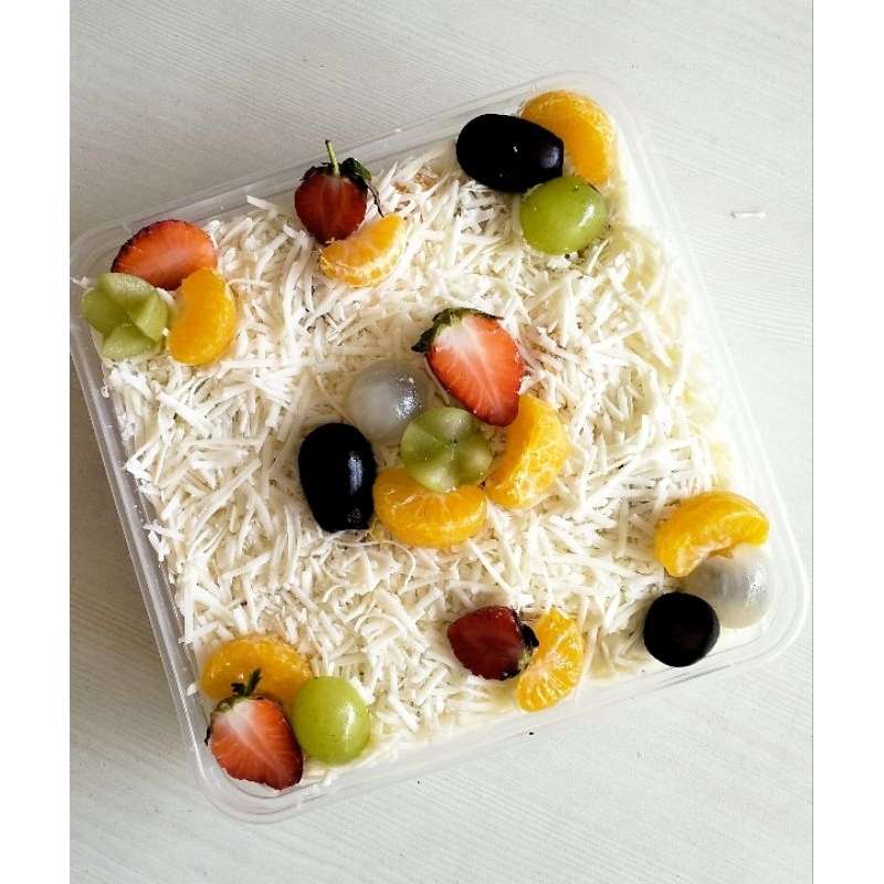 Jual Salad Buah Segar Rasa (Strawberry/ Taro/Greentea) | Shopee Indonesia
