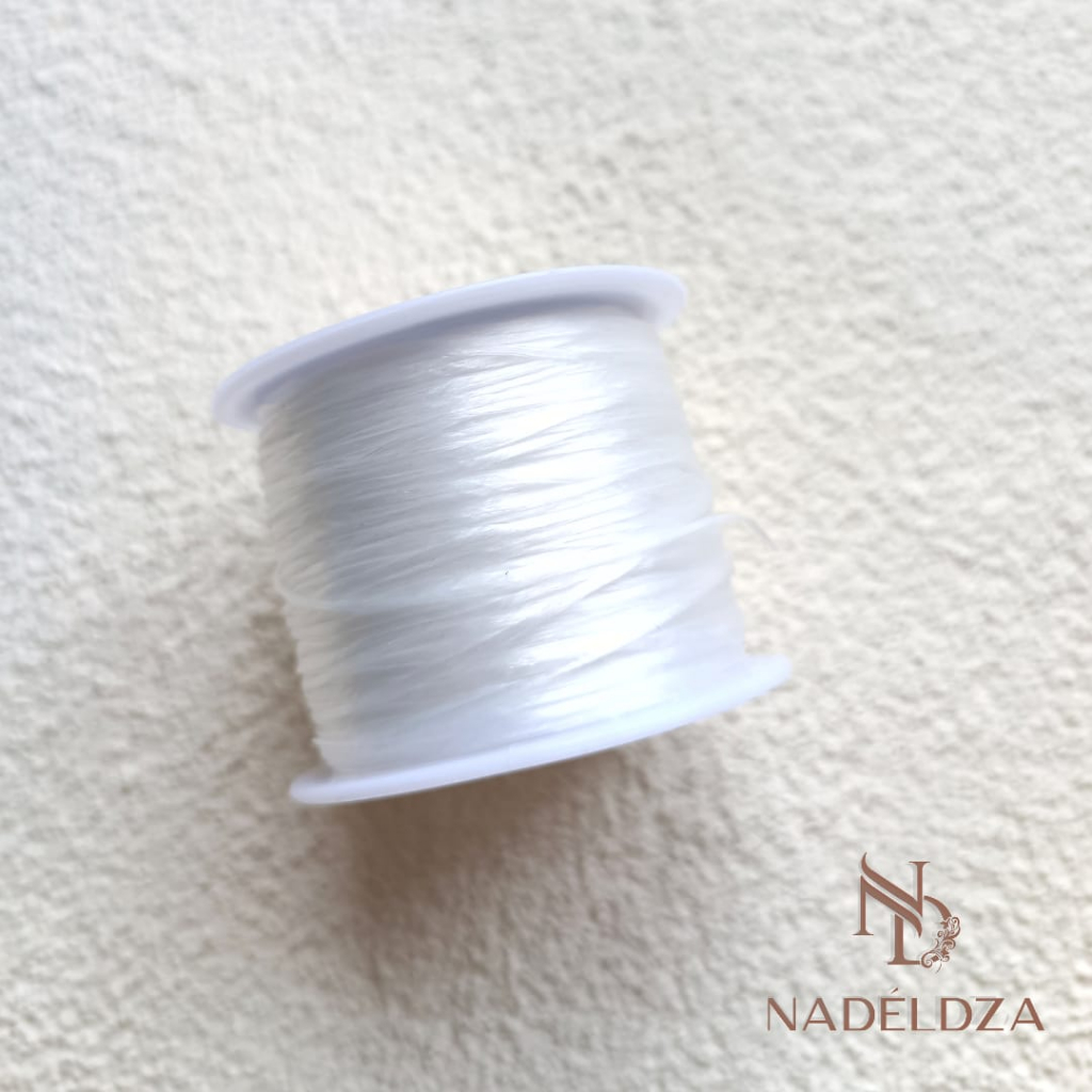 Jual Tali Benang Karet korea Gelang kalung Serat Super 60 Meter Elastis ...