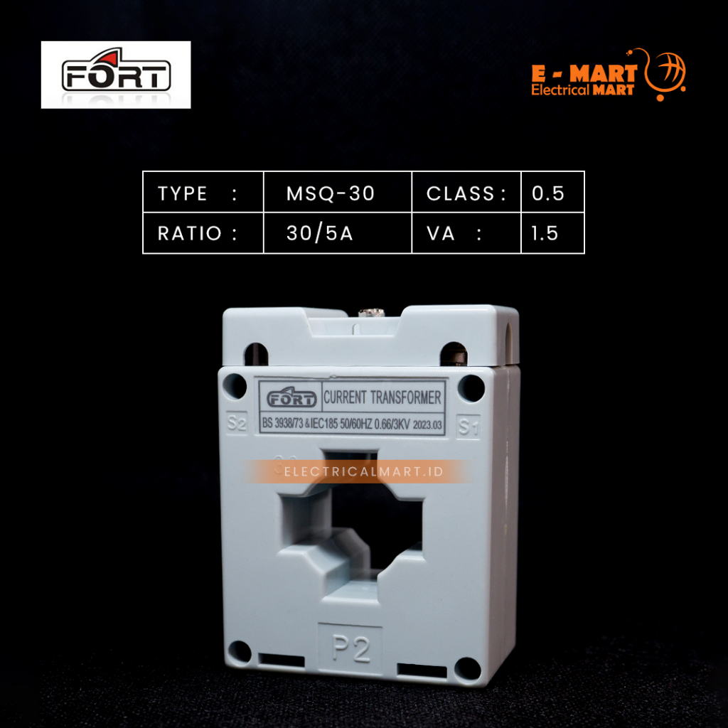 Jual FORT CT Current Transformer 30/5 MSQ-30 30A | Shopee Indonesia