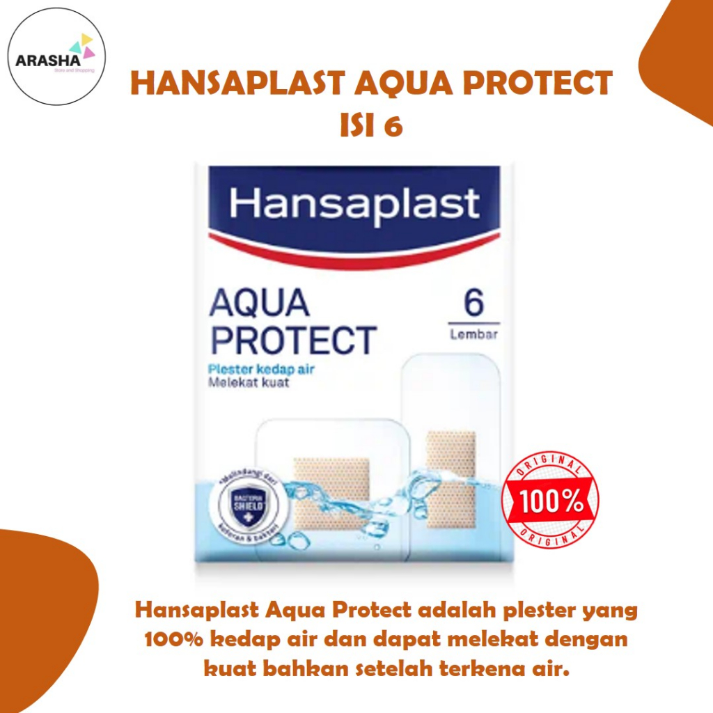 Jual HANSAPLAST AQUA PROTECT PLASTER ISI 6- PLESTER KEDAP AIR | Shopee ...