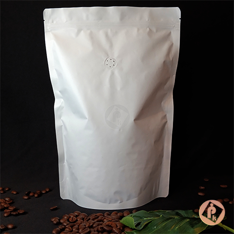 Jual Kemasan Standing Pouch Putih 1kg Alufoil | Kemasan Kopi Standing ...