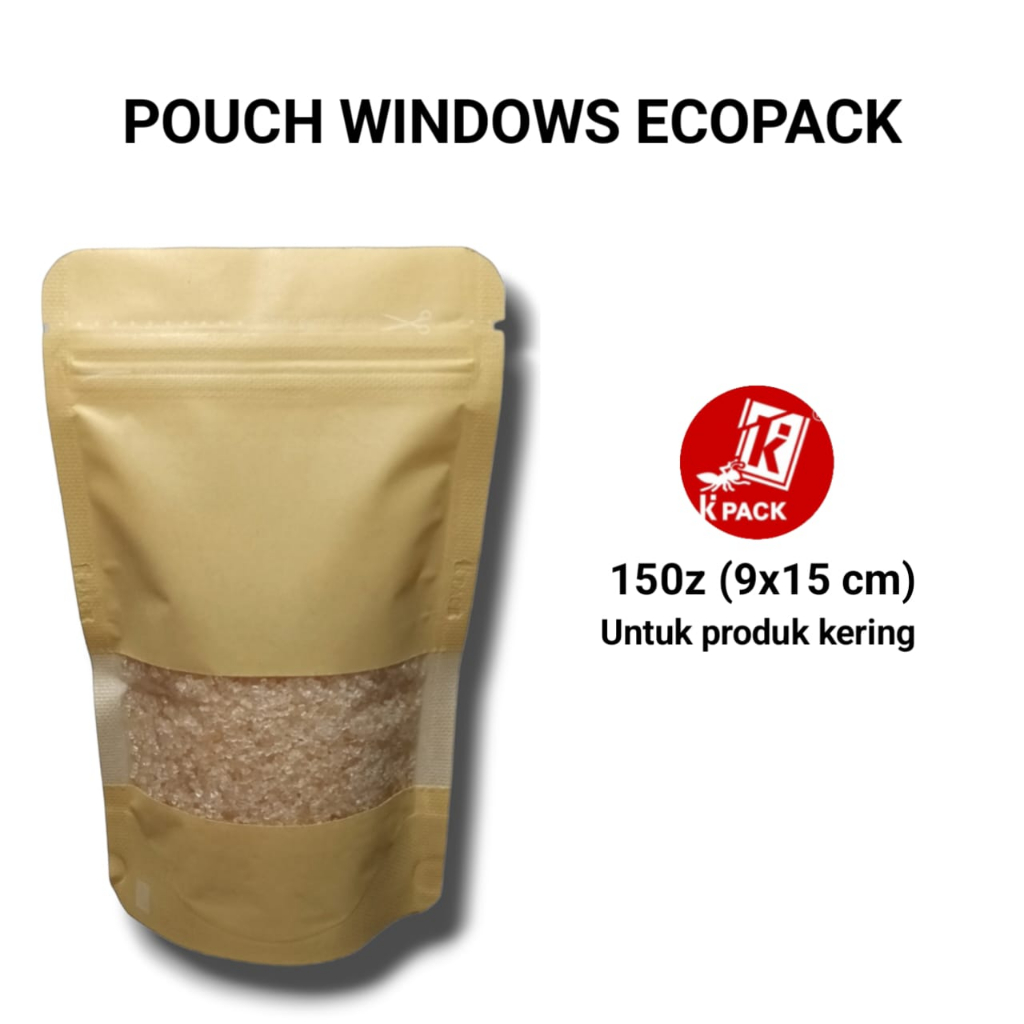 Jual STANDING POUCH ECOPACK WINDOW 150 GR | Shopee Indonesia