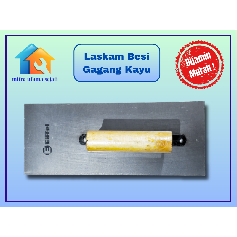 Jual Raskam Rata Roskam Besi Gagang Kayu Trowel Plaster Plester Tembok ...