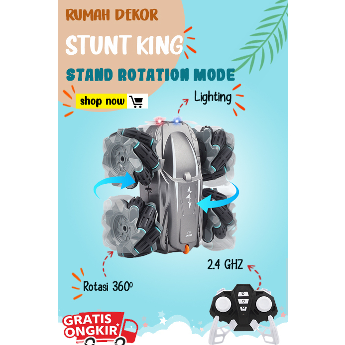 Jual RC Car Stunt King Car Rotasi 360 Derajat Baterai Cas Remote ...