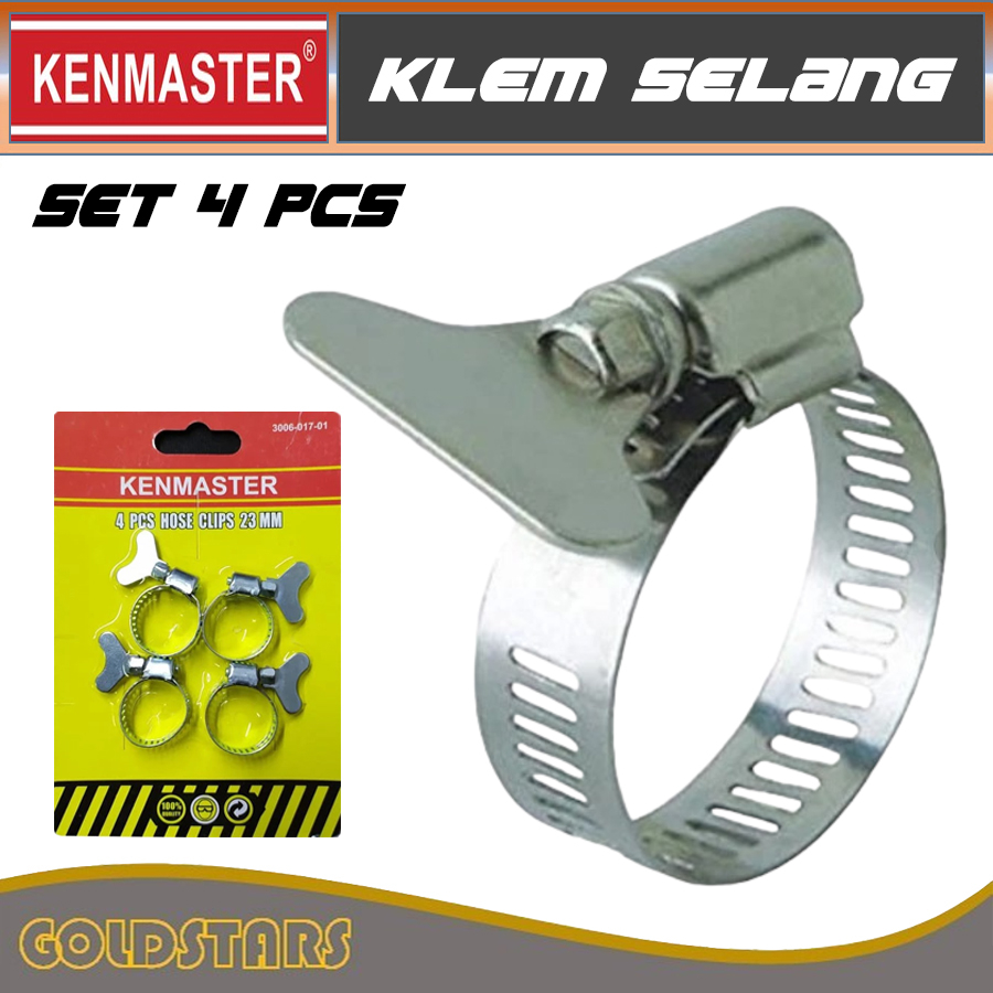 Jual Klem Selang Set 4 Pcs Yellow Kenmaster Hose Clamp Cincin Kupu