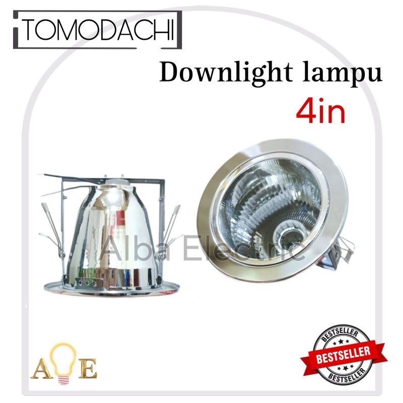 Jual Kap Downlight 4 Inch Silver SNI Rumah Lampu Downlight Corong 4 ...