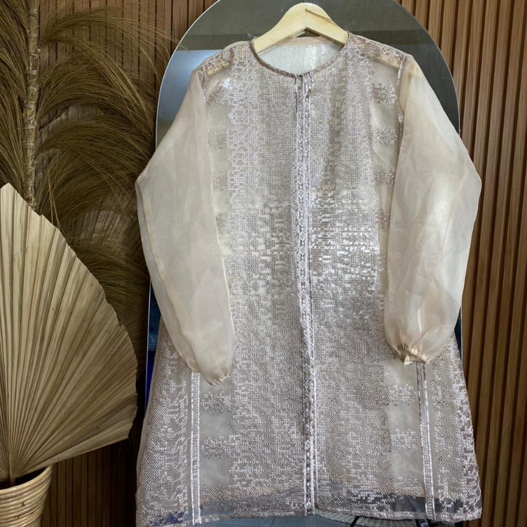 Jual Outer Organza Bordir / Cardigan Organza Premium Mix Brukat Sapto ...