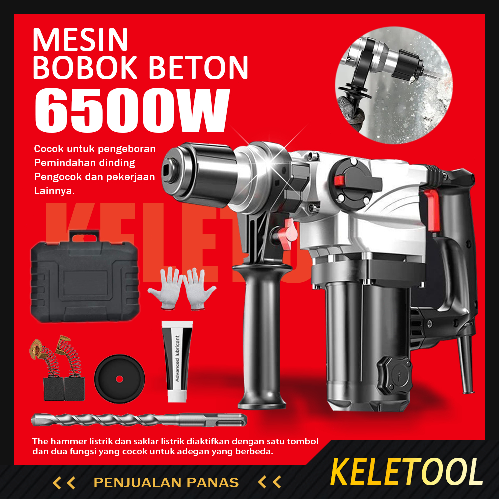 Jual ⚡Fast delivery⚡ KELETOOL 6500W Bor Tembok Beton 360 putaran ...