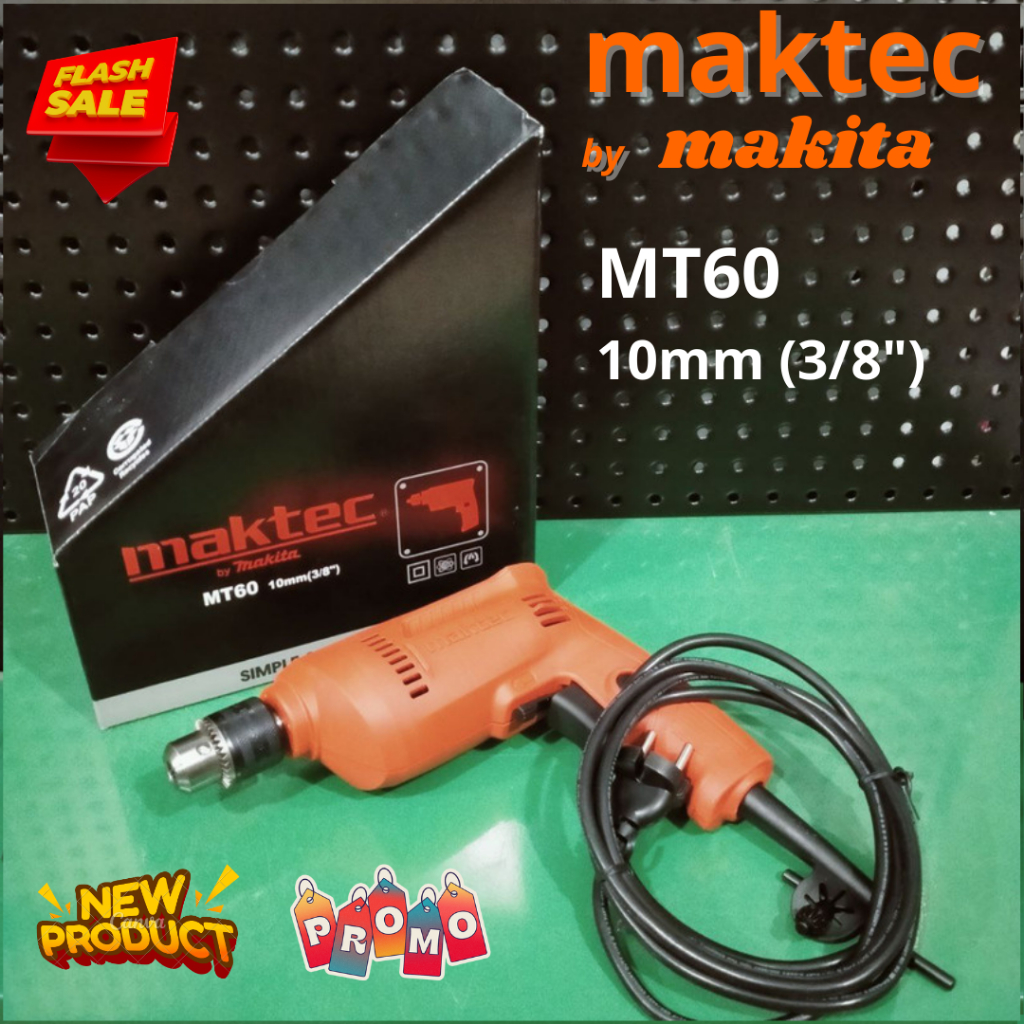 Jual Mesin Bor Tangan Makita Maktec by Makita MT60 10mm | Shopee Indonesia