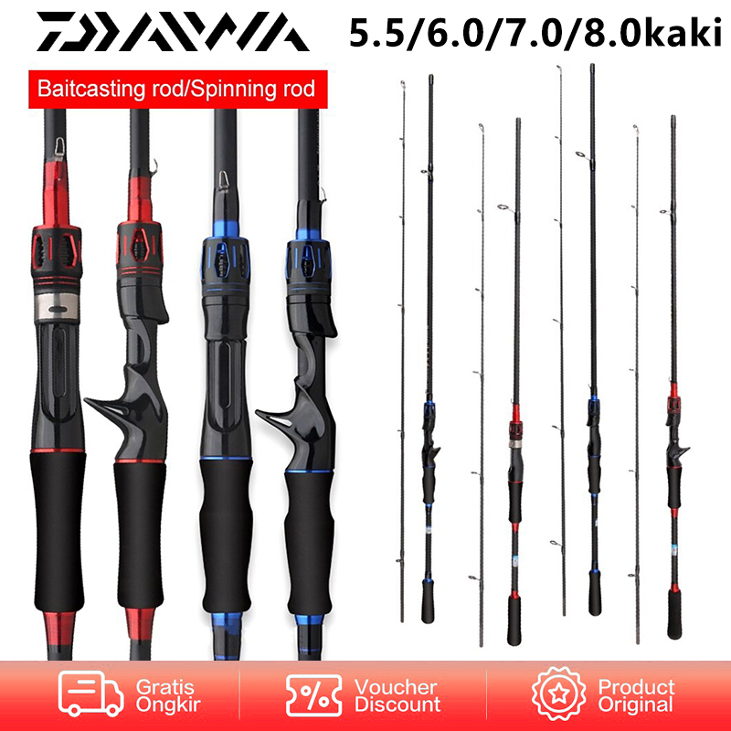 Jual DAIWA Baitcasting Rod Medium Joran Pancing Carbon Lure 1.65/1.8/2.1/2.4/2.7 Fishing Rod ...