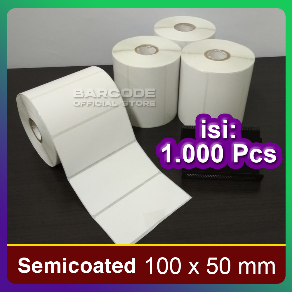 Jual Label Barcode 100 x 50 mm 100x50 1 Line 100x50mm Kertas Sticker ...