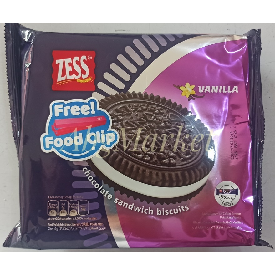 Jual Zess Biscuit Chocolate Sandwich Biskuit All Variant Oreo 264gr ...