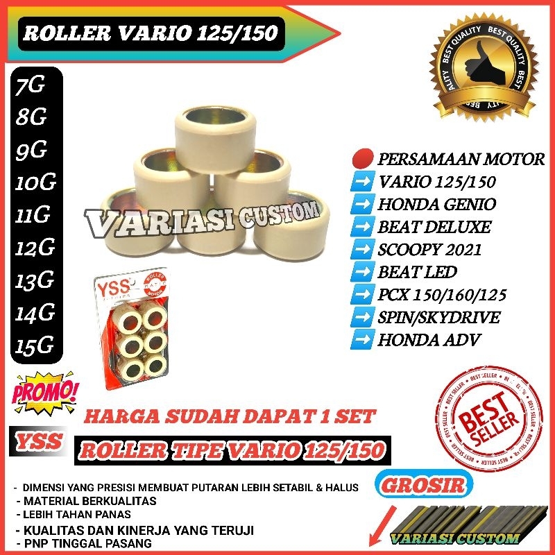 Jual Roller Roler Loler Racing ( Y125 ) Vario 125 150 Beat Led deluxe ...